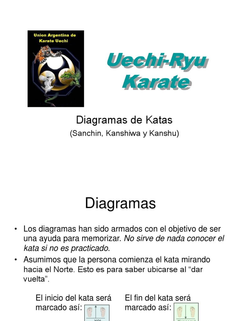 Uechi Ryu Karate Diagramas de Katas Sanchin Kanshiwa y Kanshu | PDF | Kata | Kárate