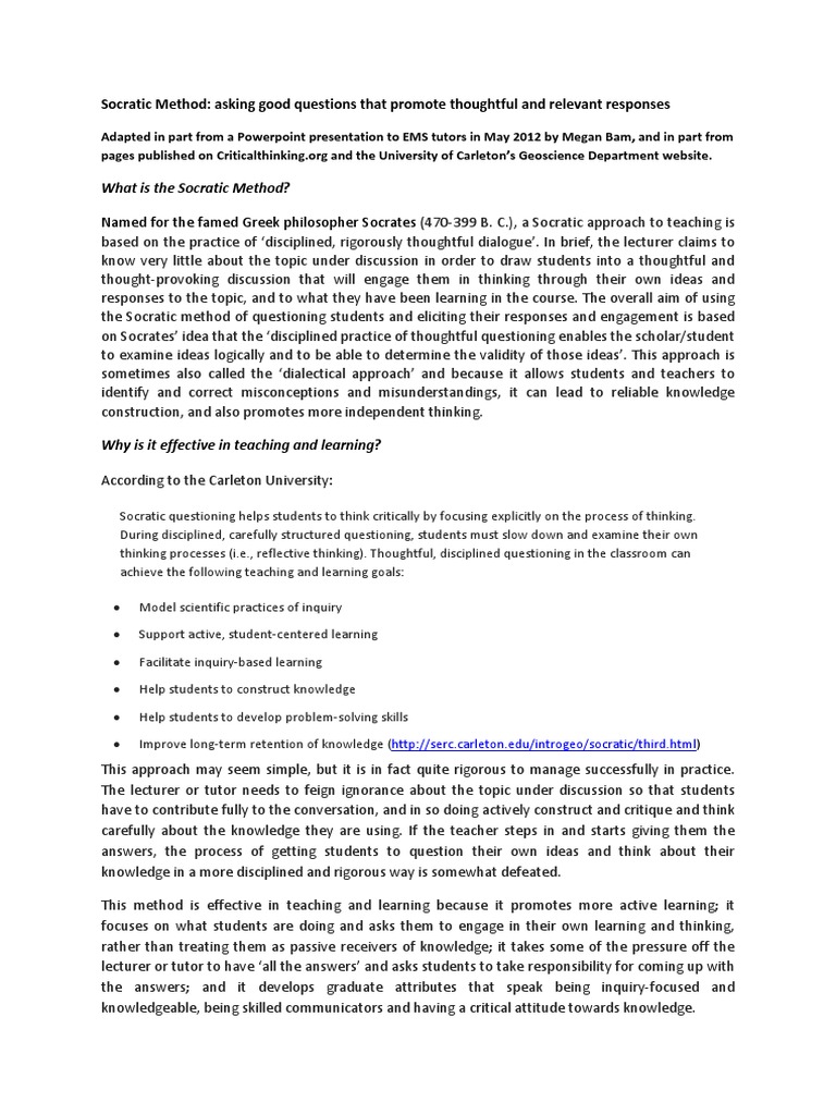 What Is The Socratic Method?: Named For The Famed Greek Philosopher ...