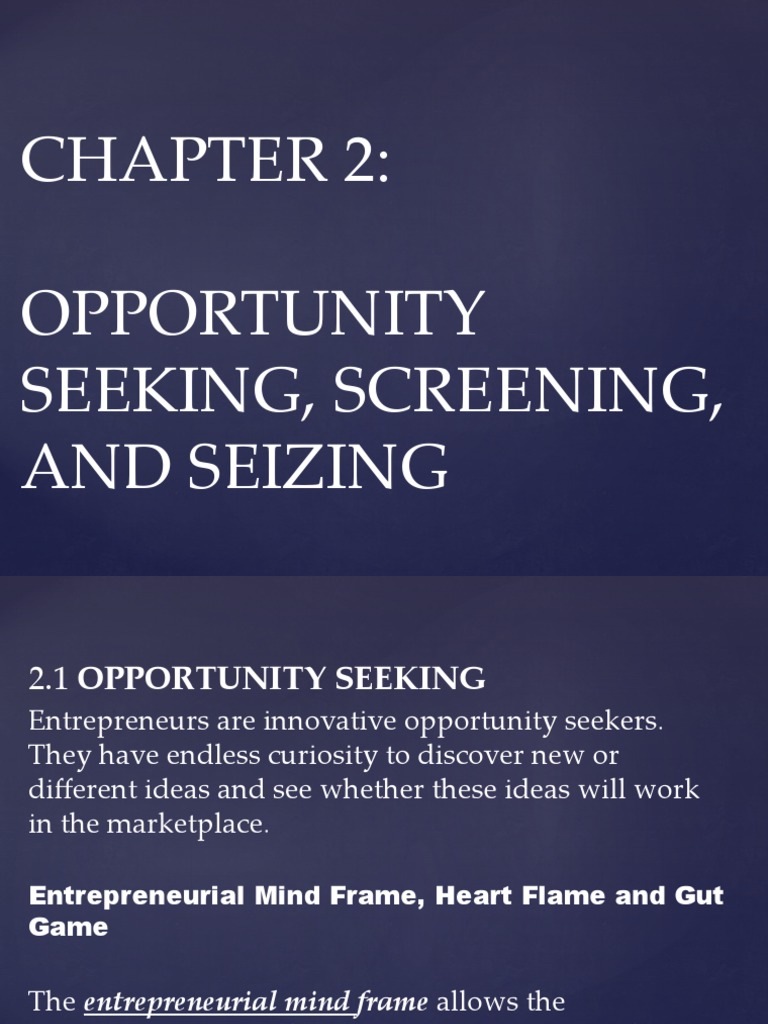 Assessing Business Opportunities: A Guide to Opportunity Seeking ...