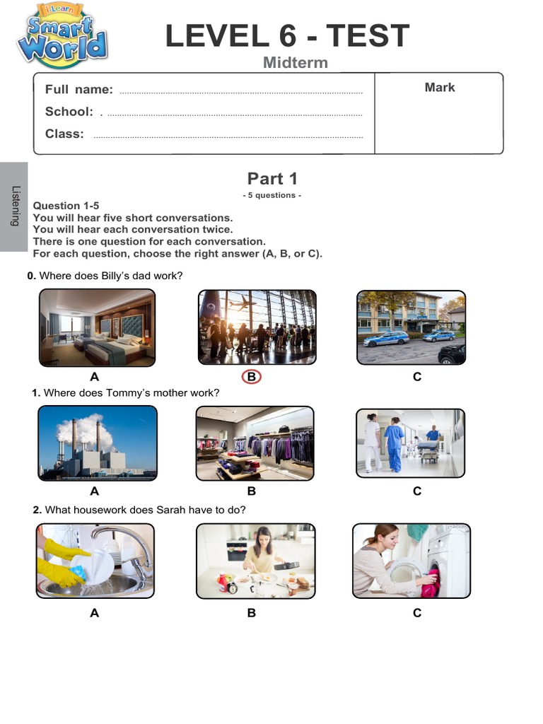 Level 6 - Test: Midterm | PDF