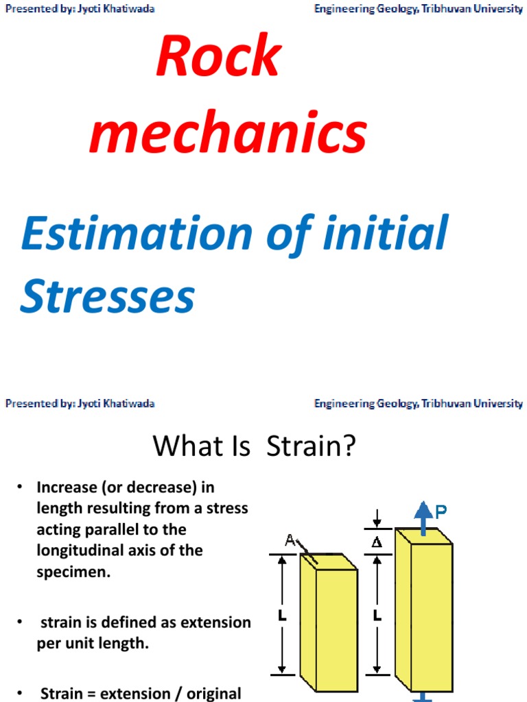 Rock Mechanics For Engineering Geology Part3 | PDF | Deformation ...