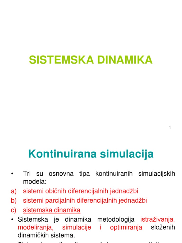 3 - Sistemska Dinamika | PDF