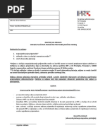 Pismo Namjere - Primjer | PDF