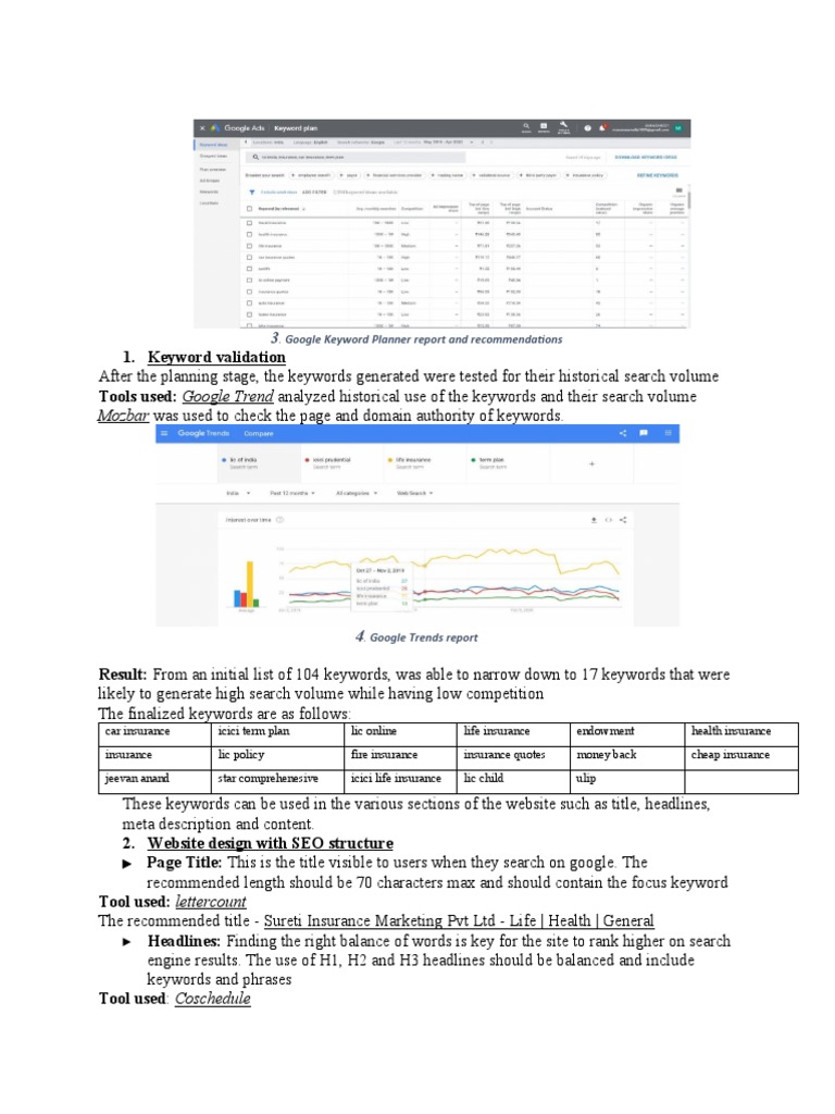 Mozbar Was Used To Check The Page and Domain Authority of Keywords | PDF | Search Engine ...
