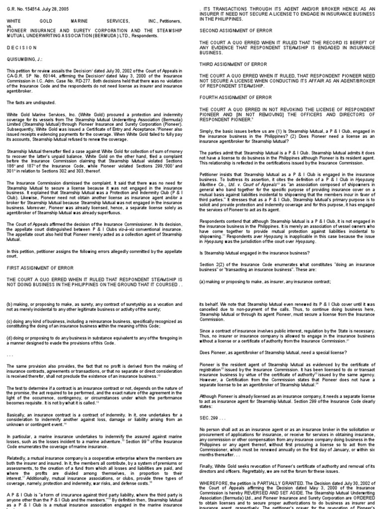 Insurance Cases 1st | PDF | Insurance | Insurance Broker