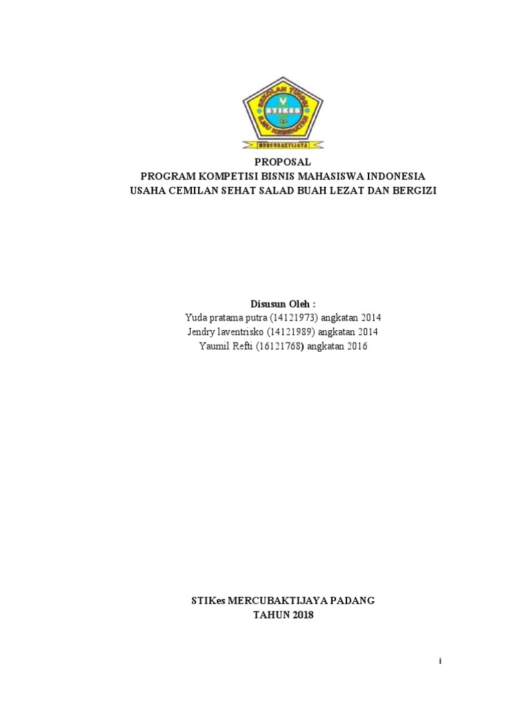 Proposal Bisnis Usaha SALAD BUAH | PDF | Kesehatan Holistik