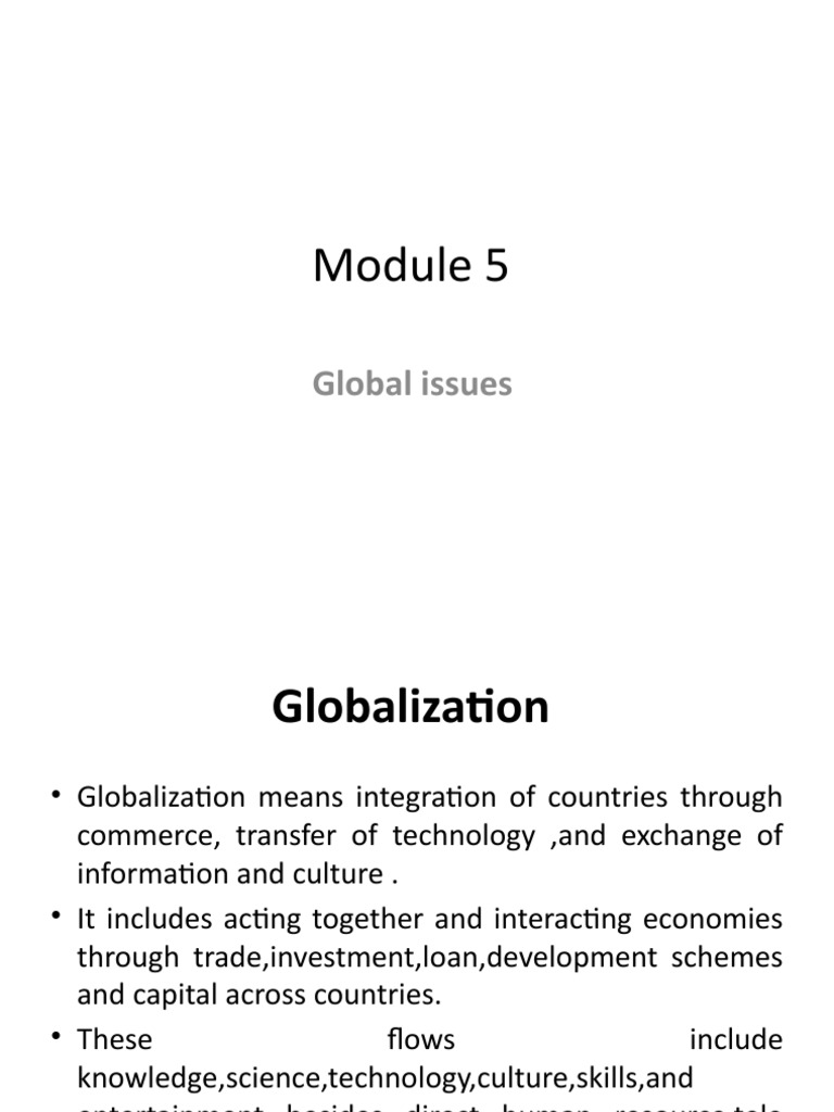Module 5 Global Issues | PDF | Multinational Corporation | Morality