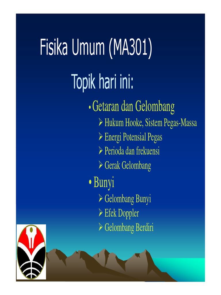 Getaran, Gelombang Dan Bunyi (Compatibility Mode) PDF | PDF