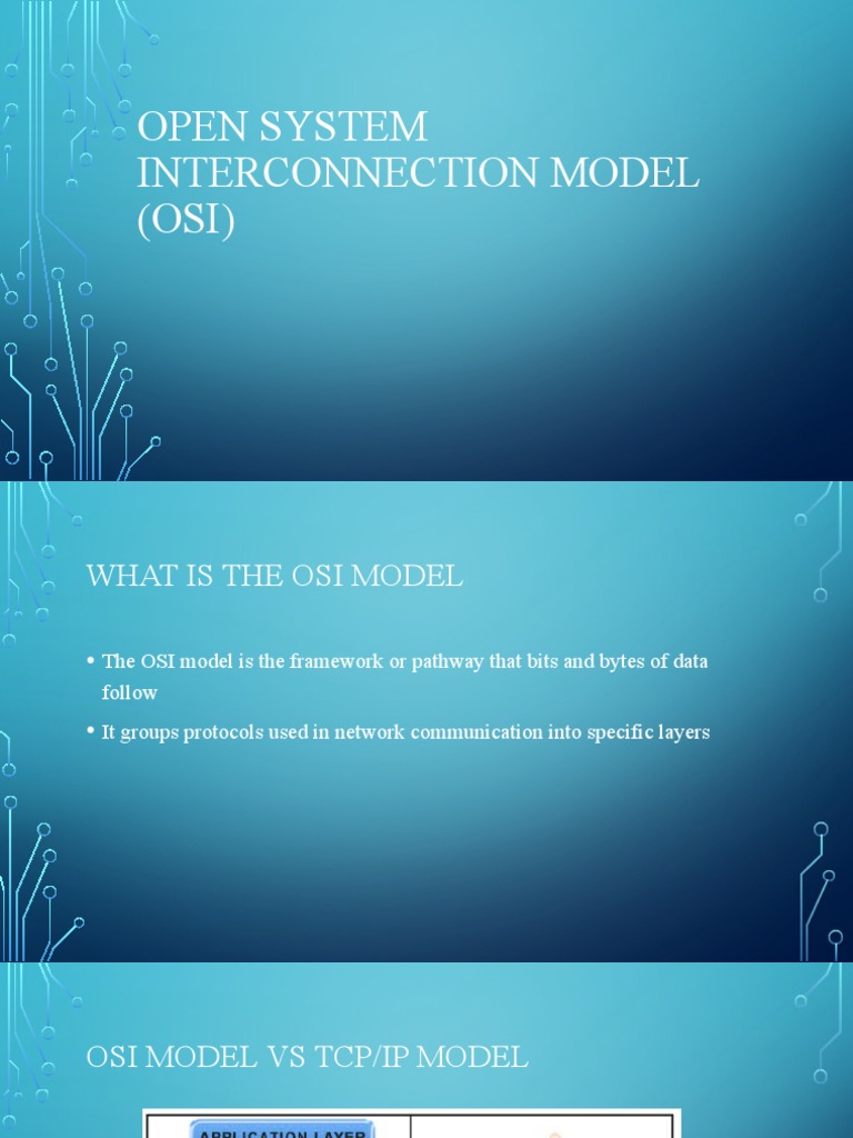 Open System Interconnection Model (OSI) | PDF | Osi Model | Internet ...