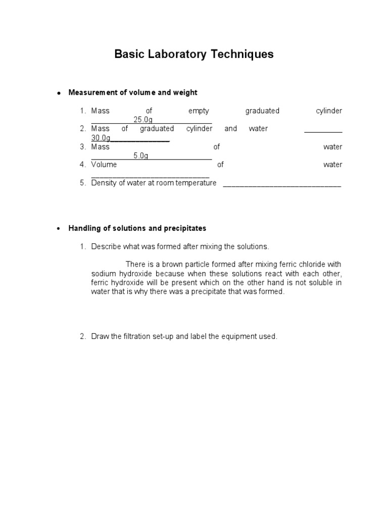Chem Lab Report | PDF | Filtration | Precipitation (Chemistry)