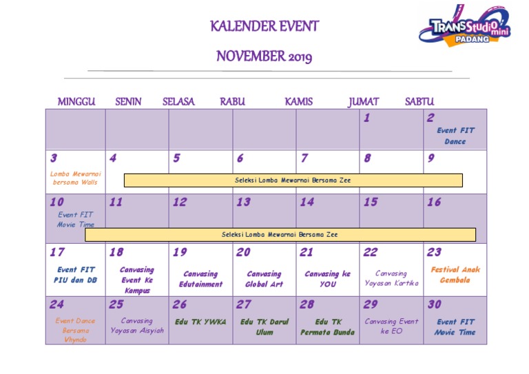 Kalender Event November | PDF