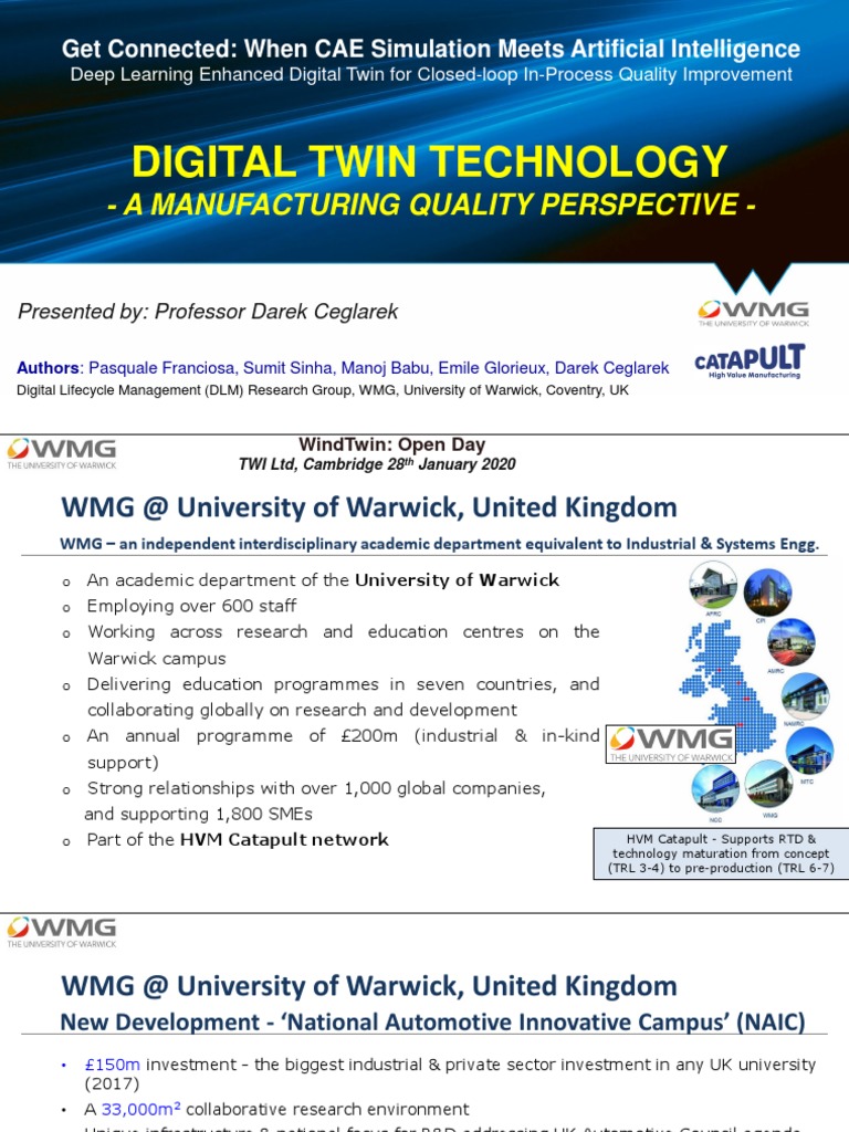 Digital Twin Technology: - A Manufacturing Quality Perspective | PDF ...