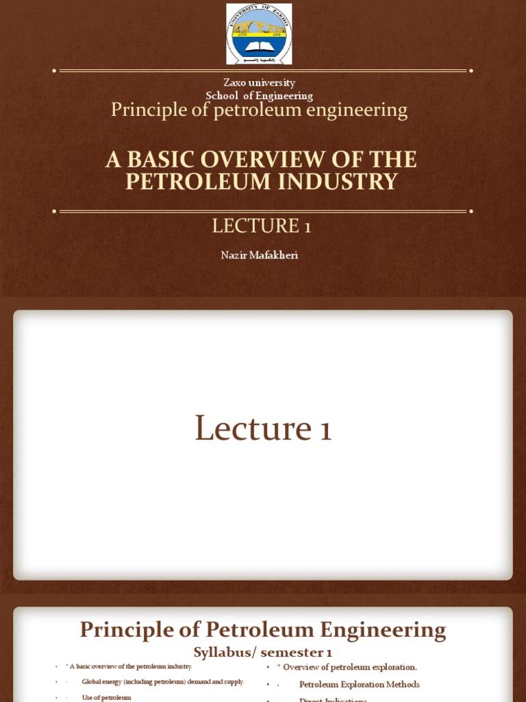 Principle of Petroleum Engineering | PDF | Petroleum | Natural Gas