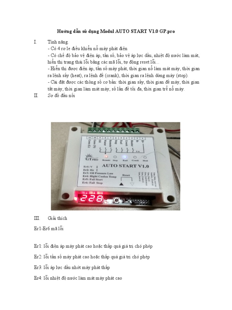 hướng dẫn sử dụng Auto Start v1.0 | PDF