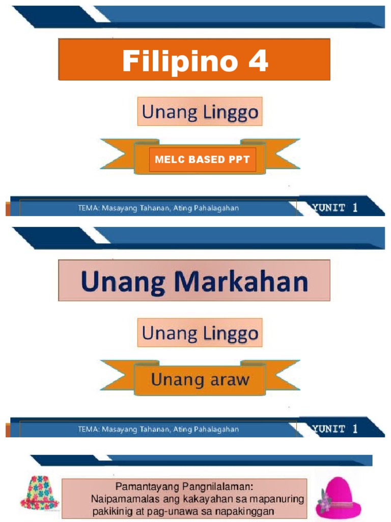 Filipino 4 Q1 Week 1 MELC PPT | PDF