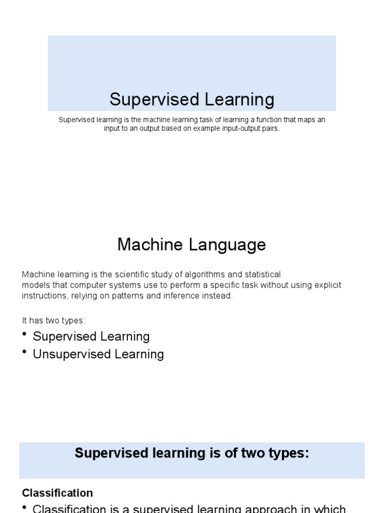 Supervised Learning28 | PDF | Machine Learning | Statistical Classification