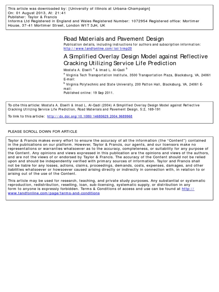 A Simplified Overlay Design Model Agains PDF | PDF | Fracture Mechanics ...