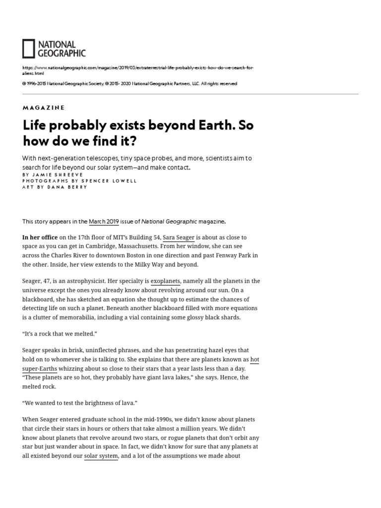 3 Extraterrestrial Life Probably Exists. How Do We Search For Aliens ...