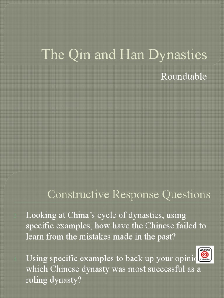 The Qin and Han Dynasties: Roundtable | PDF | Han Dynasty | Emperor Of ...