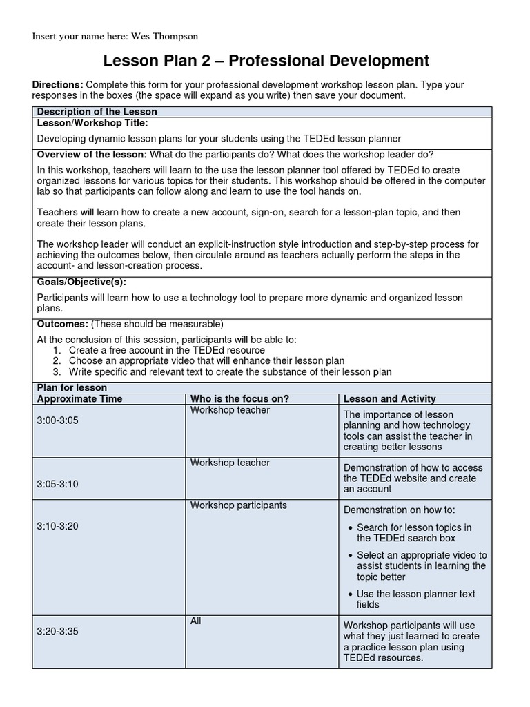 Assignment Lesson-Plan-2 | PDF | Lesson Plan | Education Theory