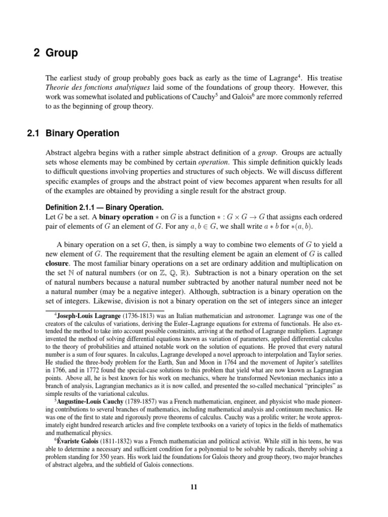 Note02 Groups PDF | PDF | Group (Mathematics) | Calculus Of Variations
