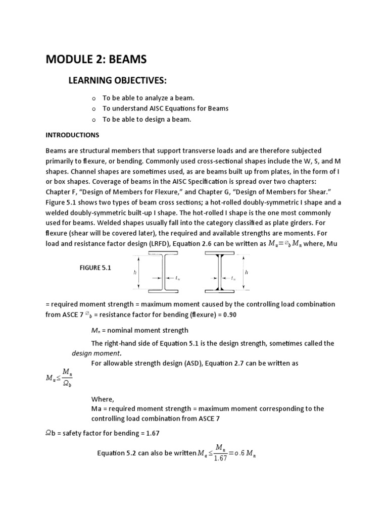 Moren - MODULE 2 - Beams | PDF | Bending | Buckling