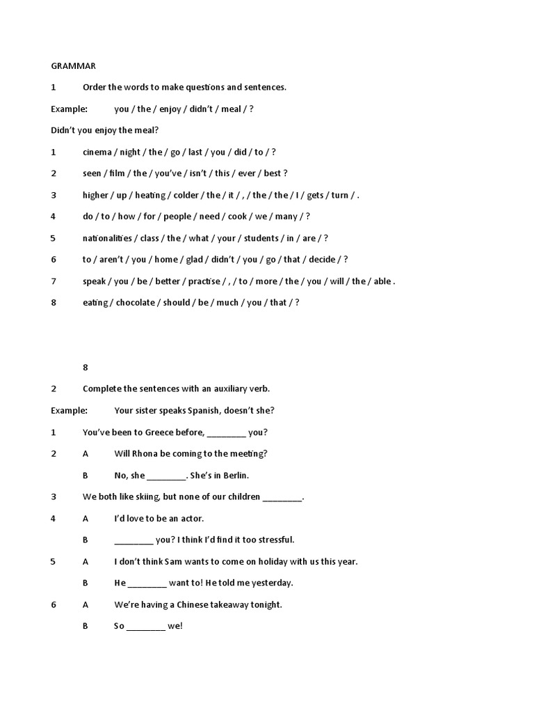 Grammar Part | PDF