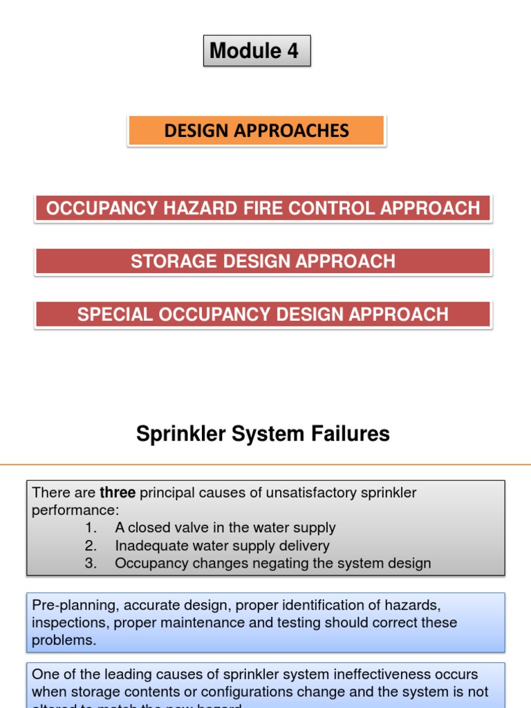 Module 4 Fire Sprinkler System Design Approaches | PDF | Fire Sprinkler ...