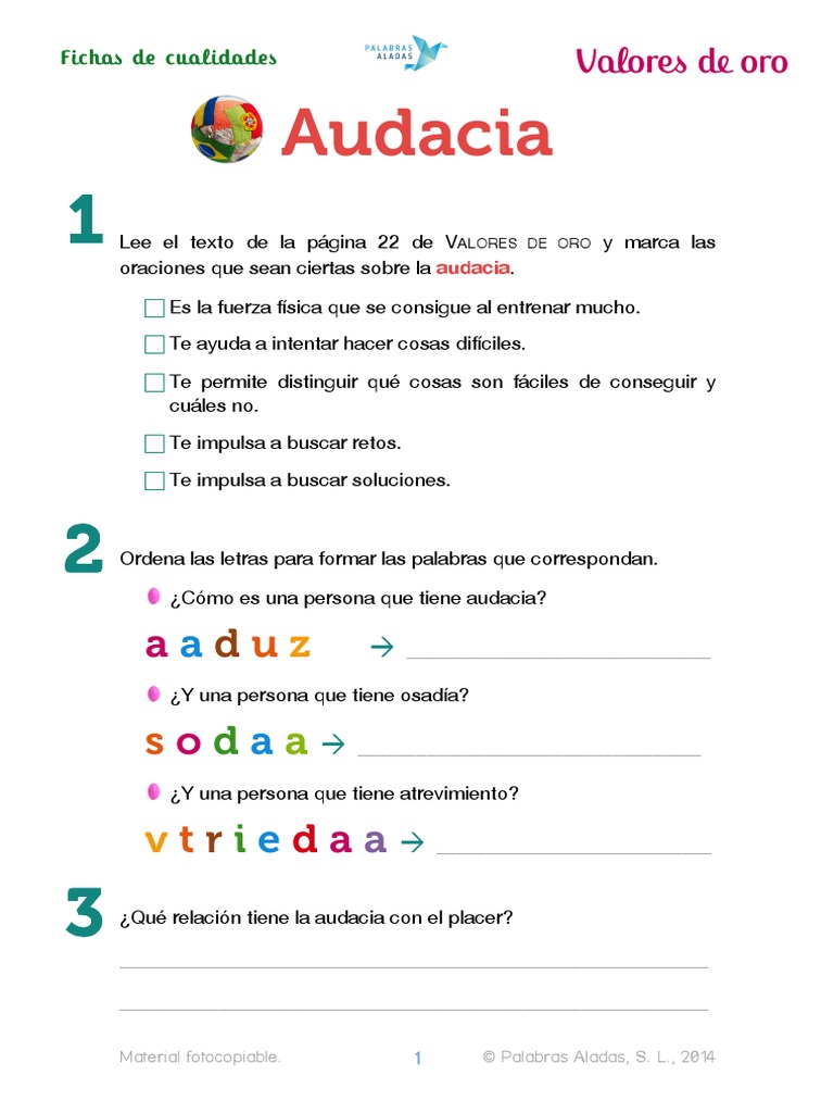 Valores 03 Audacia | PDF | Science | Ciencia y Tecnología