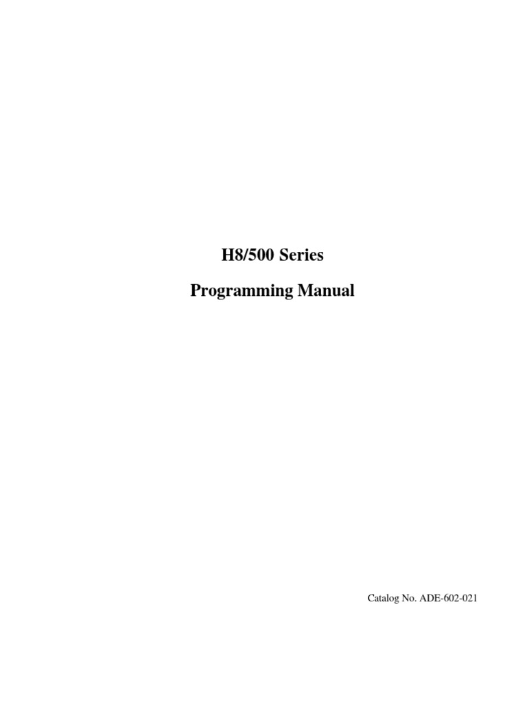 H8 5XX Programming | PDF | Integer (Computer Science) | Binary Coded Decimal