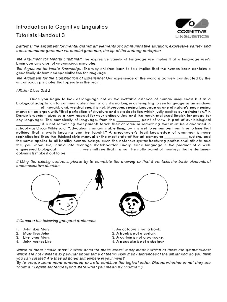 ICL Tutorials Handout 03 | PDF | Linguistics | Epistemology