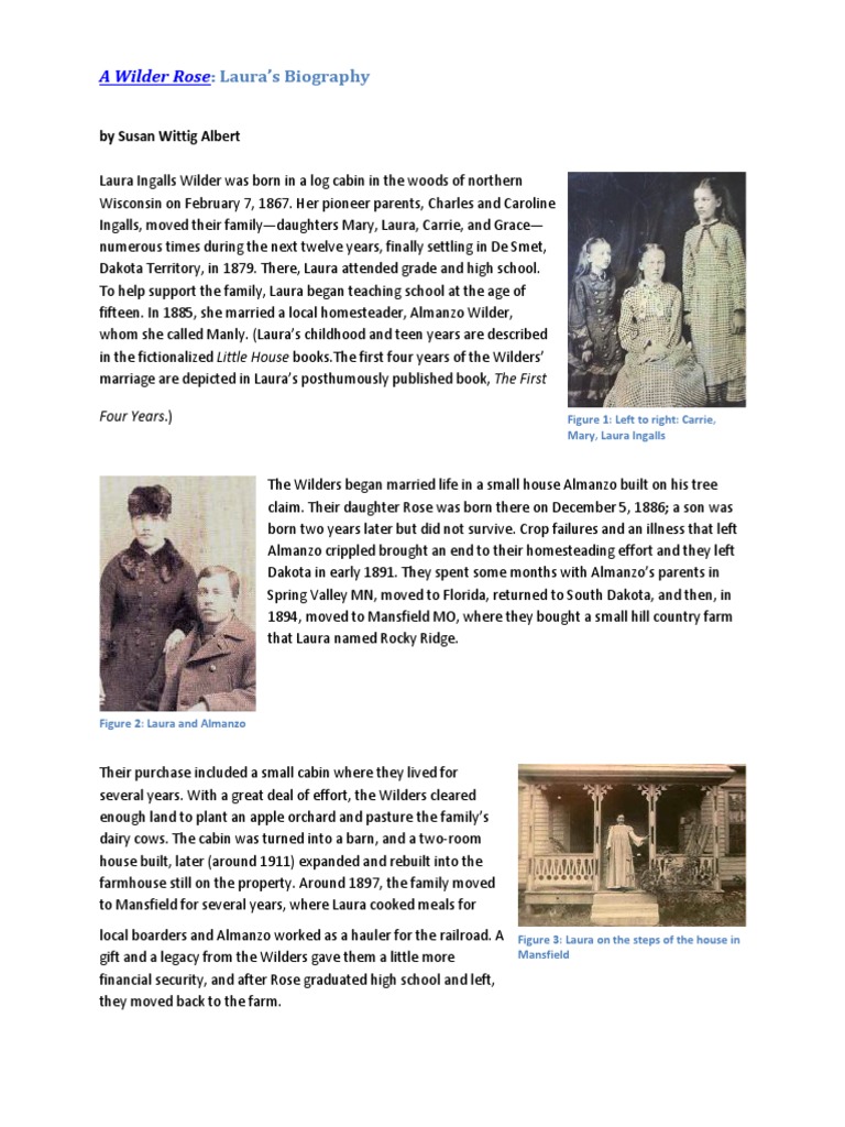 A Wilder Rose:: Laura's Biography | PDF | Laura Ingalls Wilder