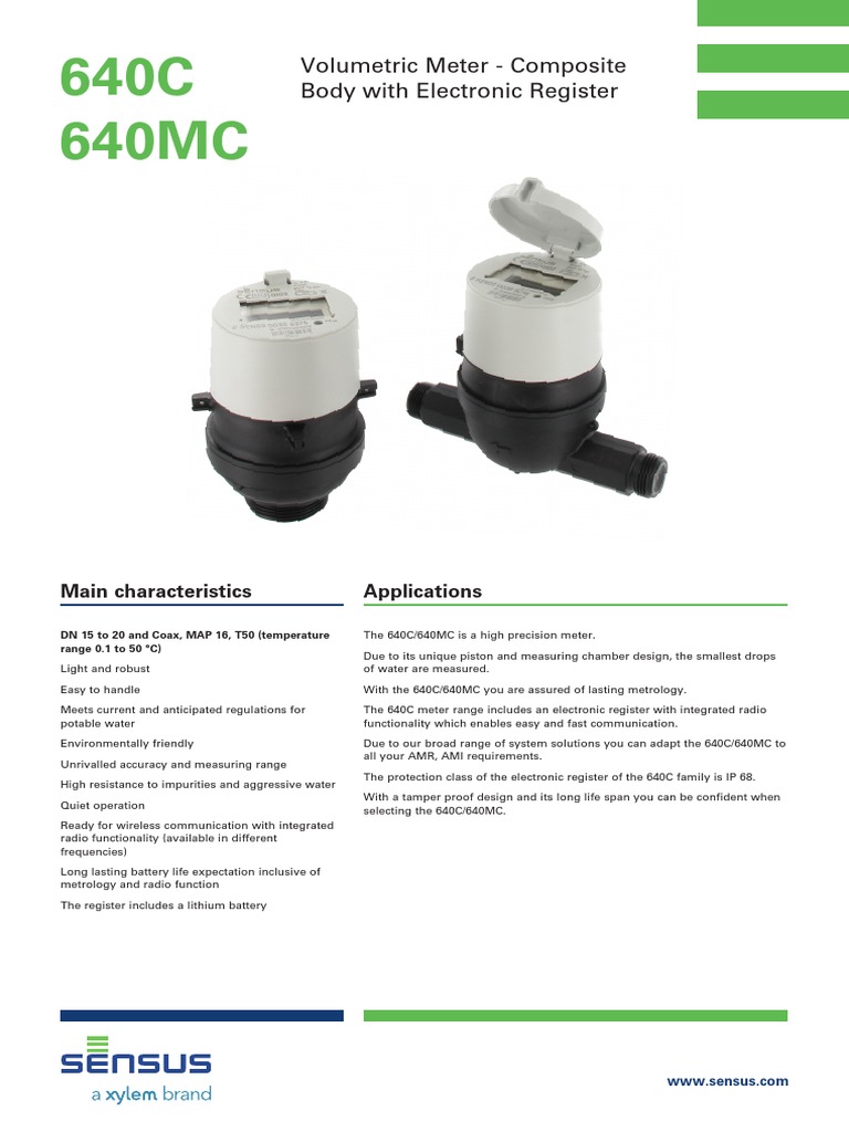Sensus 640C Water Meter Overview | PDF | Radio | Computer Network