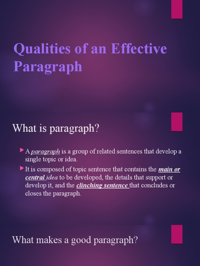 Qualities of An Effective Paragraph | PDF | John Adams | Paragraph