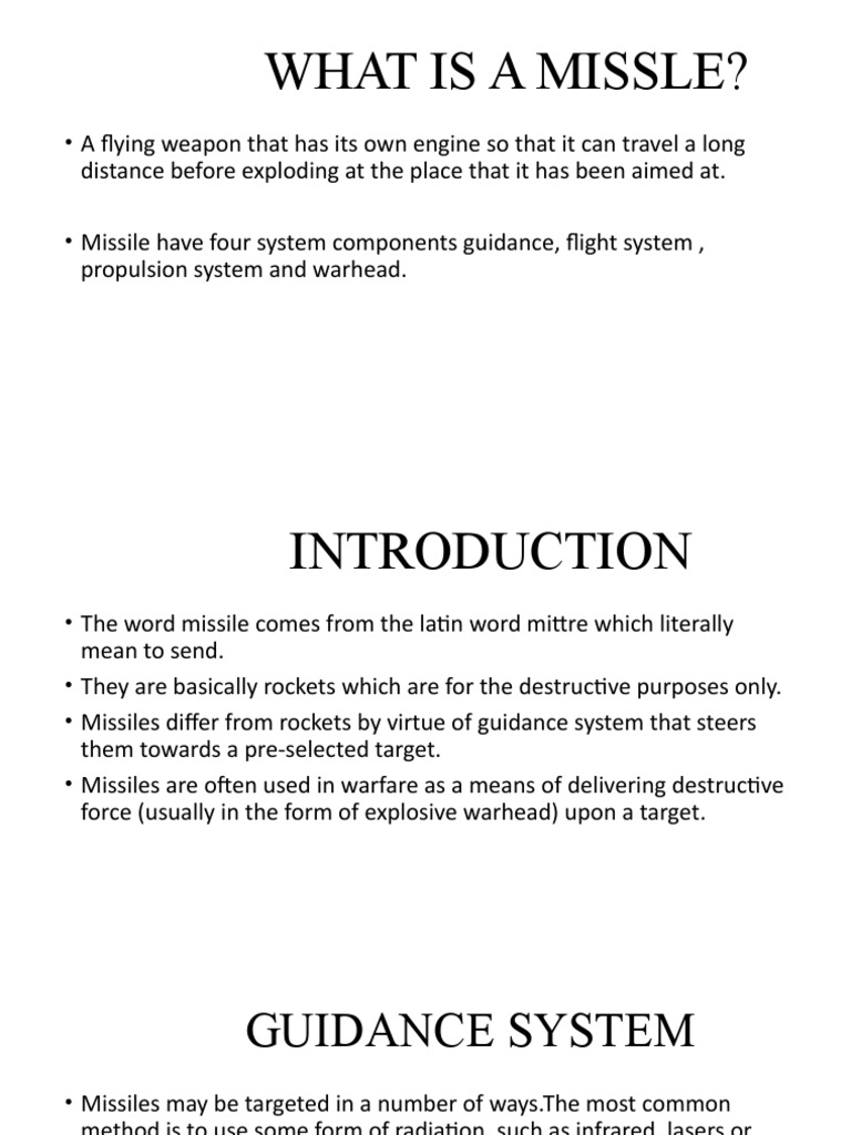 Guided Missile | PDF | Missile | Guidance System