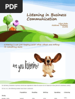 Listening Skills: Prof. Papiya de | PDF | Communication | Psychological ...