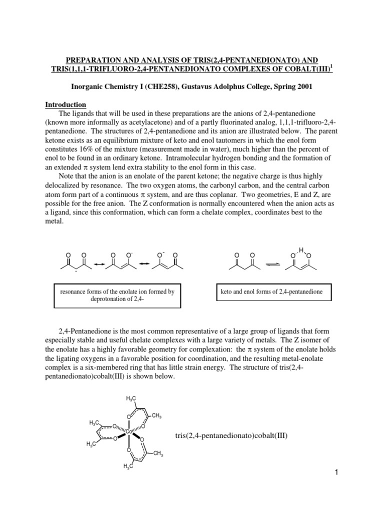 Co (Tfa) 3 and Co (Acac) 3 | PDF | Thin Layer Chromatography ...