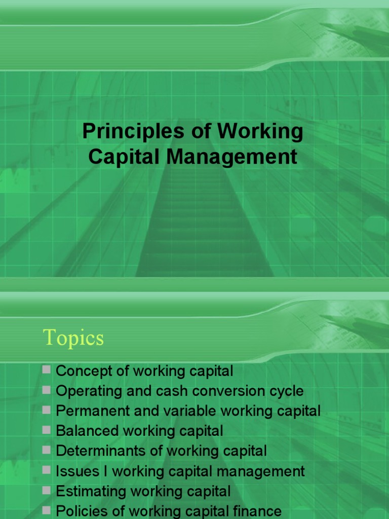 Principles of Working Capital | PDF | Working Capital | Inventory