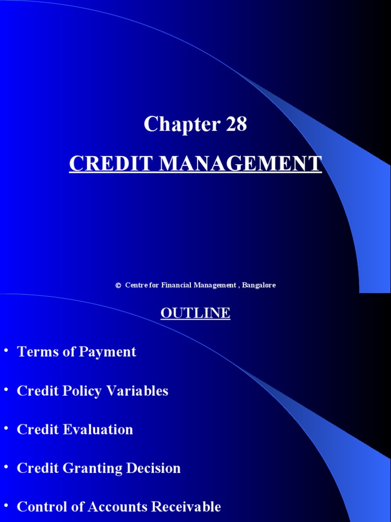 Chapter28 Credit Management | PDF | Finance & Money Management | Credit