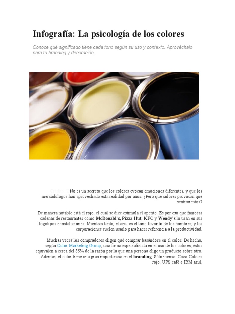 Infografía Delos Colores | PDF | Arco iris | Color