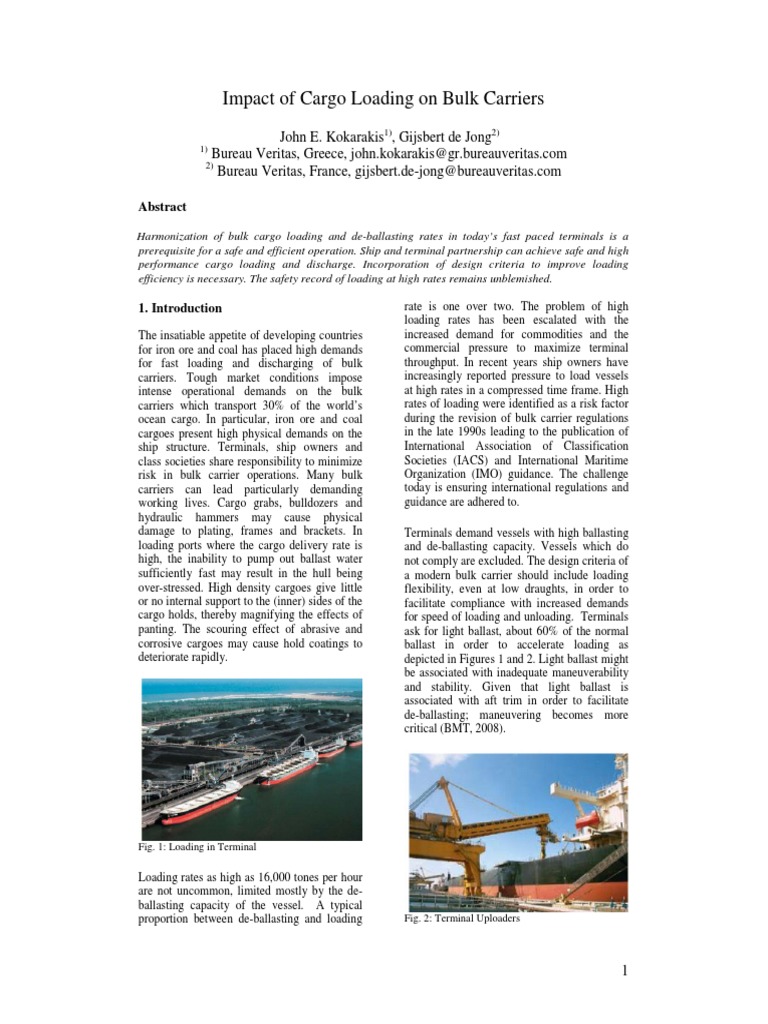 Impact of Cargo Loading On Bulk Carriers | PDF