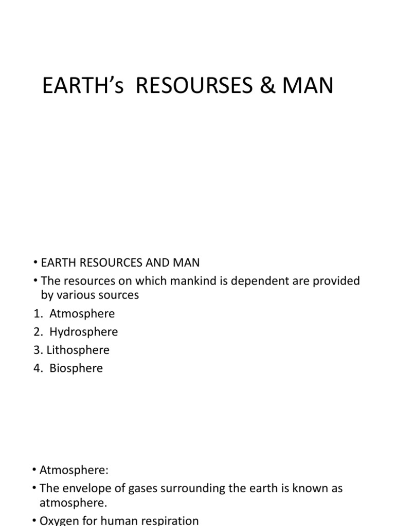 Earth's Resources and Human Dependence | PDF | Science & Mathematics