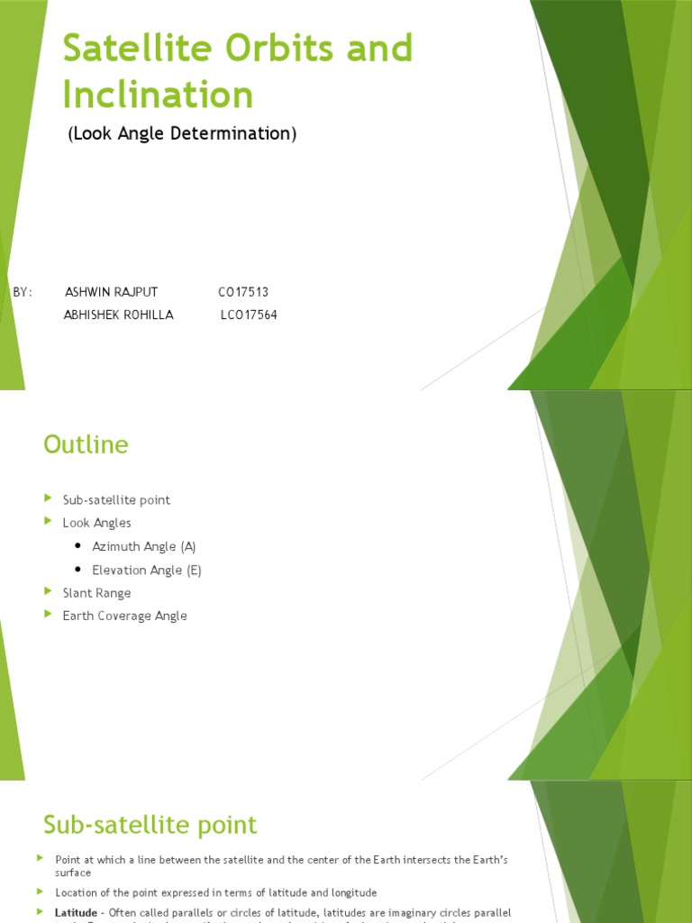 Look Angles of Satellite | PDF | Latitude | Longitude