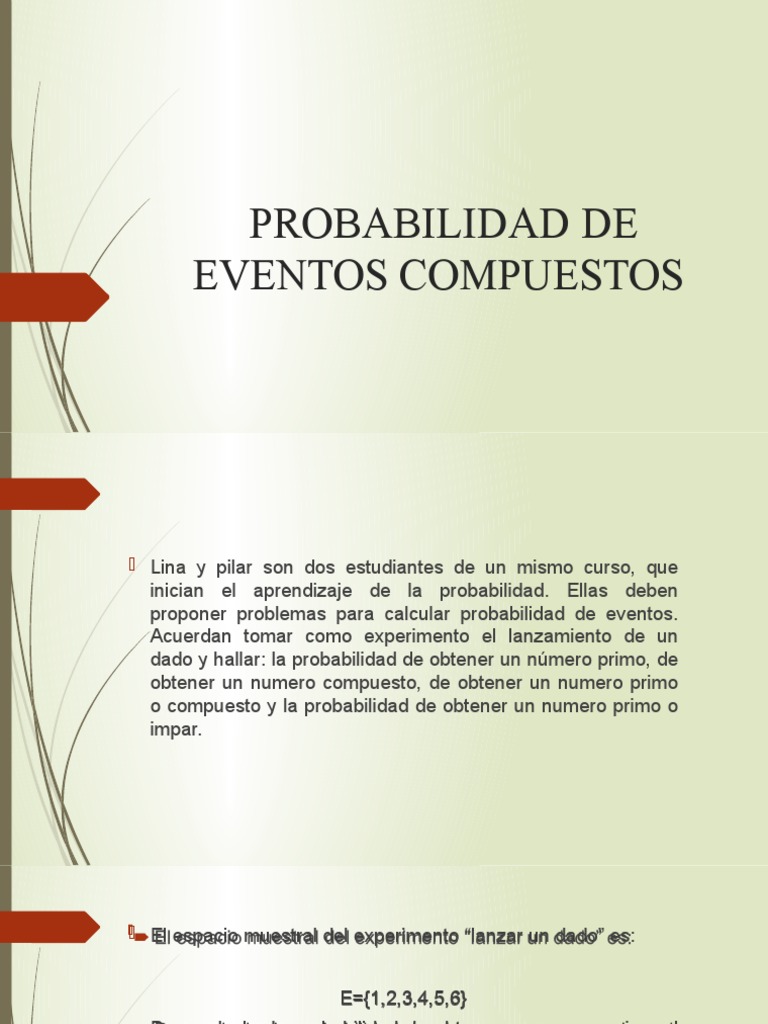 Probabilidad de Eventos Compuestos | PDF | Probabilidad ...