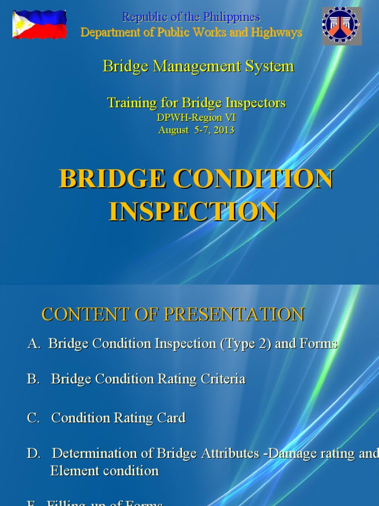 DPWH Bridge Inspector Training | PDF | Rust | Corrosion