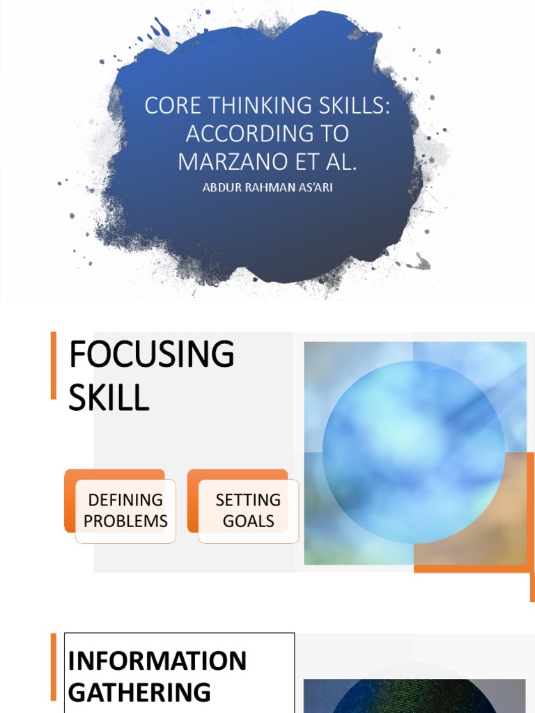 Core Thinking Skills | PDF