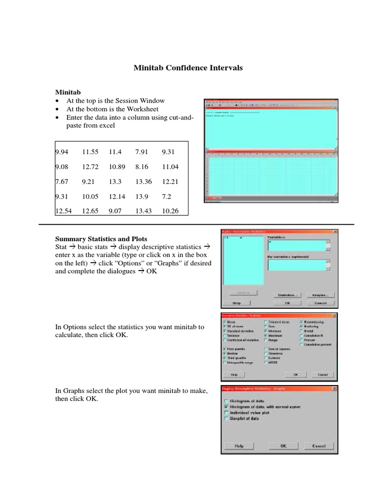 Minitab Confidence Intervals | PDF | Chi Squared Distribution ...