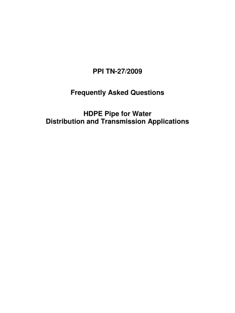 Hdpe Design Pdf Pipe Fluid Conveyance Polyethylene