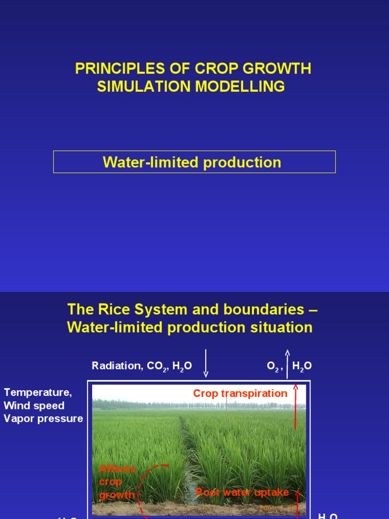 Principles of Crop Growth Simulation Modelling | PDF | Stoma | Soil