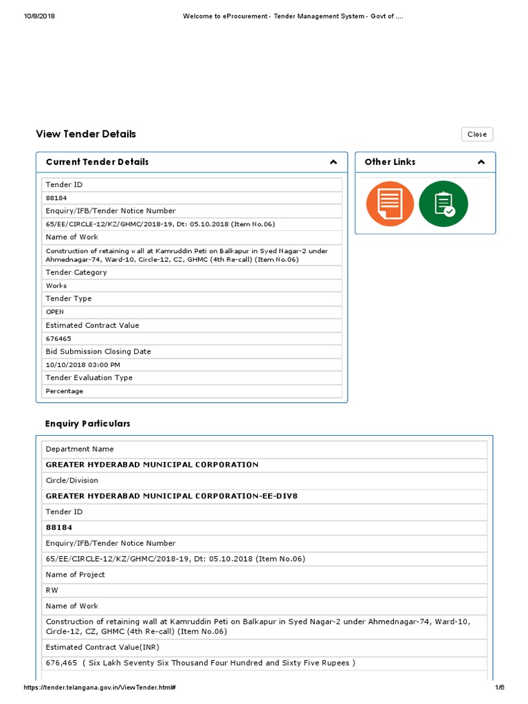 View Tender Details | PDF | Procurement | Government